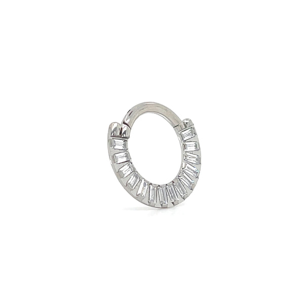 Khrysos Titanium Grytta CZ Clicker - Isha Body Jewellery