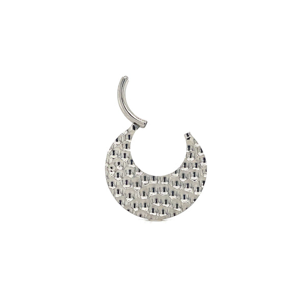 Khrysos Titanium Urth Hammered Clicker - Isha Body Jewellery